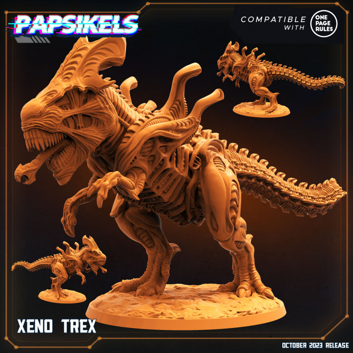 3D Printable XENO TREX by PAPSIKELS MINIATURES