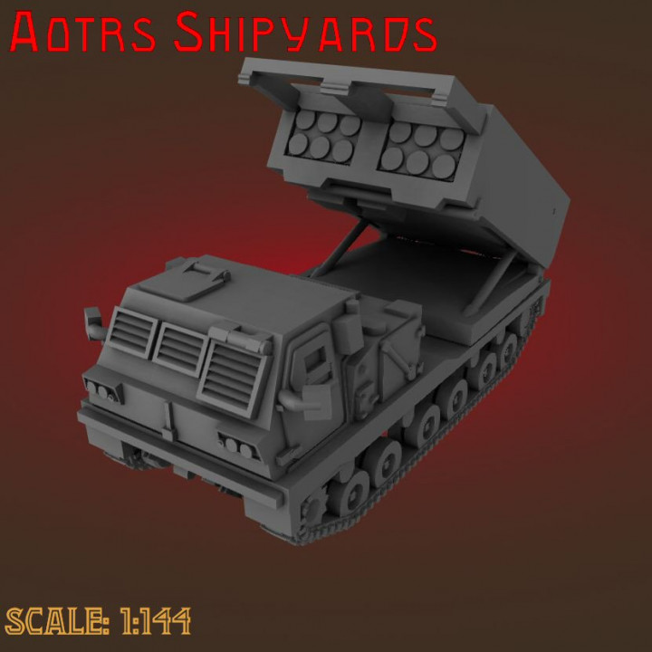 3D Printable MG144-US06 M270 MLRS by Aotrs Shipyards