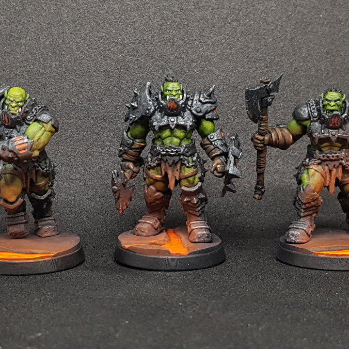 3D Print of Fire and Iron - Male Orc Warrior B by AshAndStone