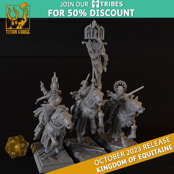 3D Printable Knights Penitent - Kingdom of Equitaine - Titan Forge ...