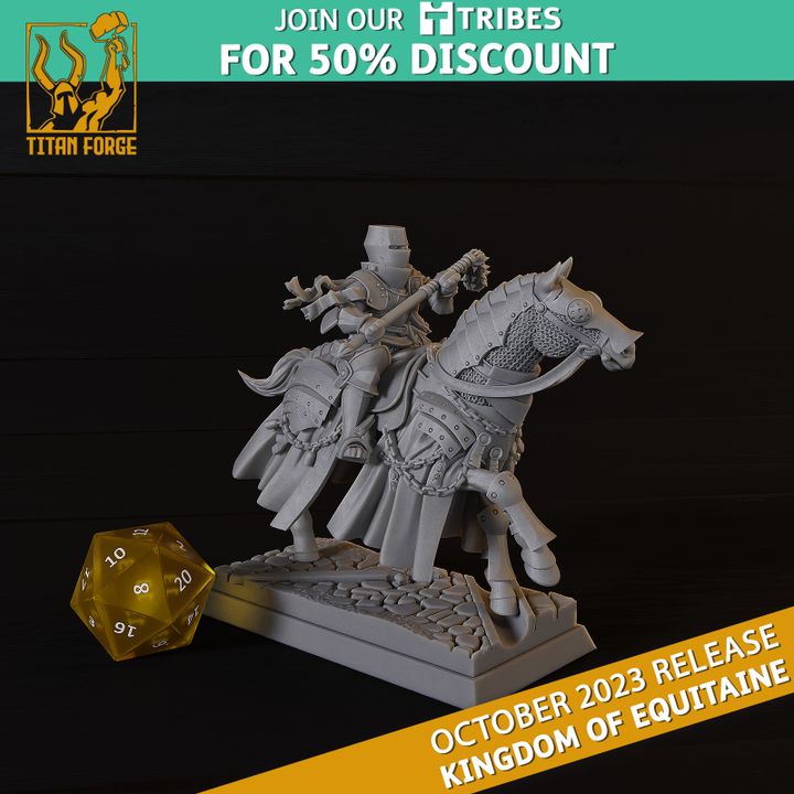 3D Printable Knights Penitent - Kingdom of Equitaine - Titan Forge ...