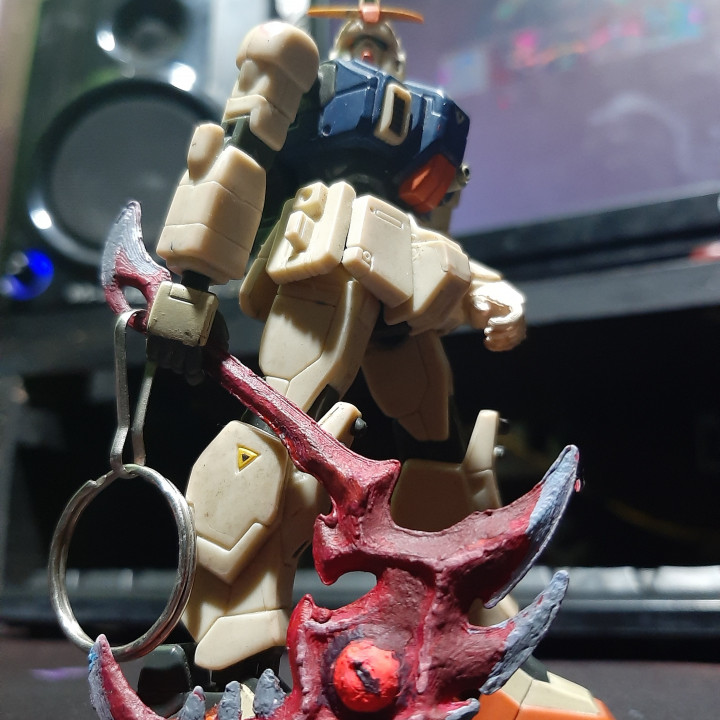 3D Printable league of legends Rhaast, kayn scythe keychain by ...