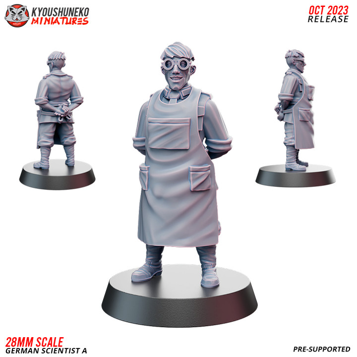 3D Printable German Scientist - A ww2 by Kyoushuneko Miniatures
