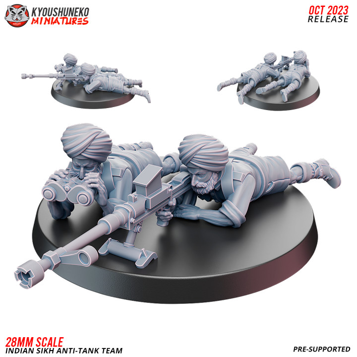 3D Printable Anti-Tank Team - Indian Sikh Infantry ww2 by Kyoushuneko ...