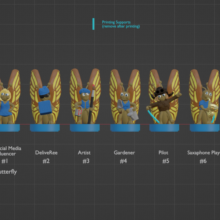 3D Printable Everdell Board Game Upgraded Critters Pigs and Butterflies ...