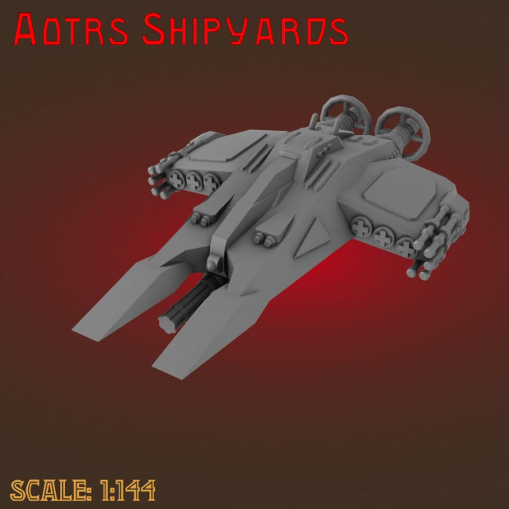 3D Printable MG144-JAL08 Scovocsper VTOL Attack Fighter by Aotrs Shipyards