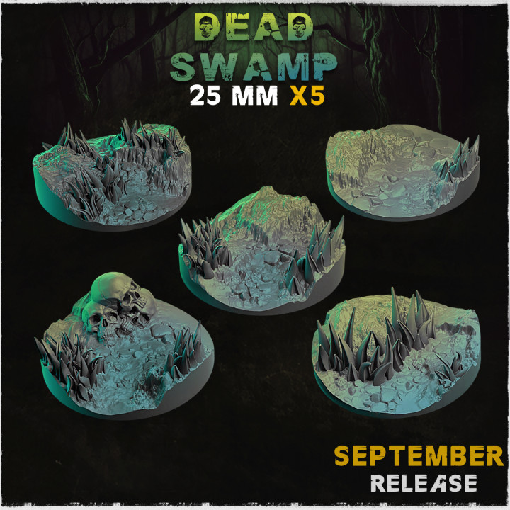 3D Printable Dead swamp - Bases & Toppers (Big Set+) by Zabavka Workshop
