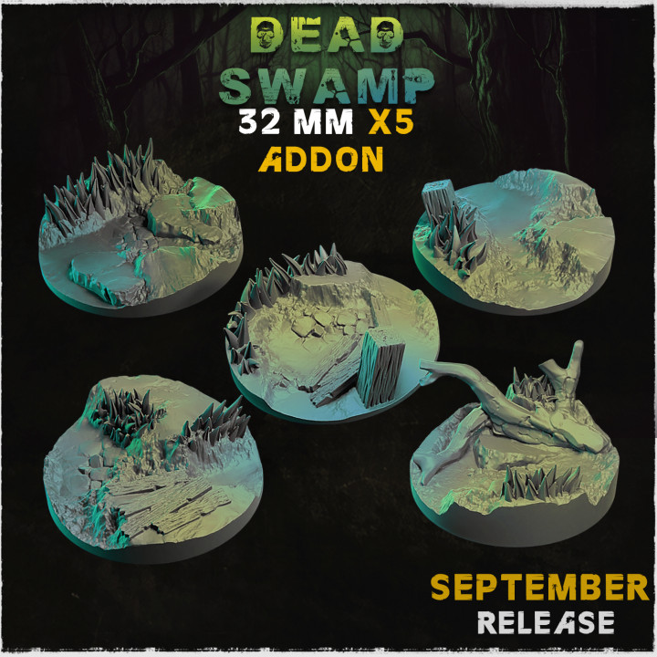 3D Printable Dead swamp - Bases & Toppers (Big Set+) by Zabavka Workshop