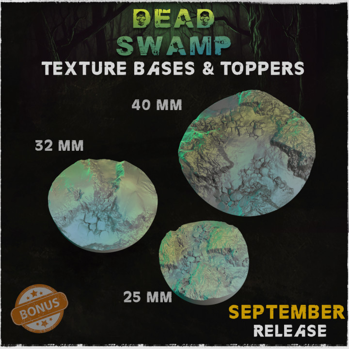 3D Printable Dead swamp - Bases & Toppers (Big Set+) by Zabavka Workshop