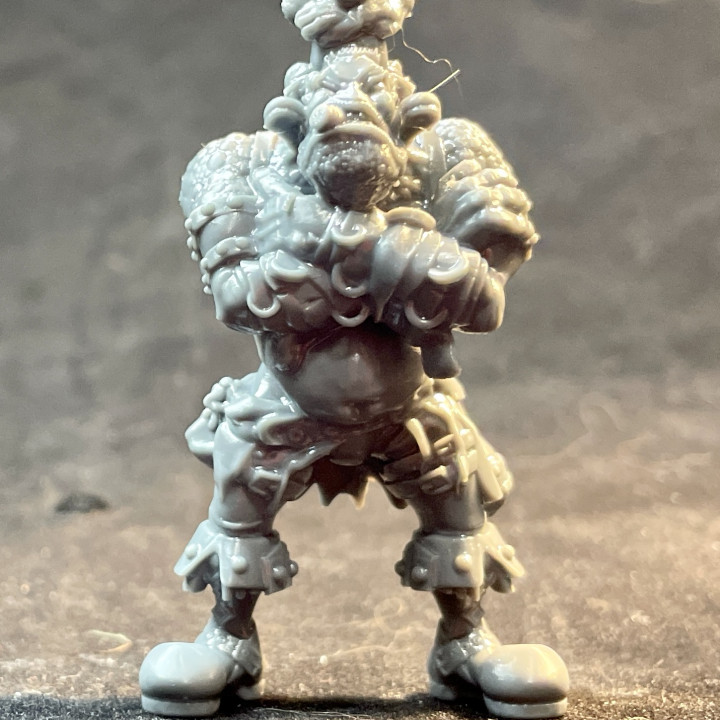 3D Printable Troll Ruffian with mini troll on barrel by Harry's 3d ...