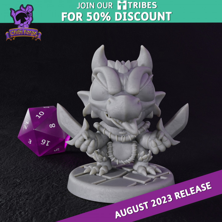 3D Printable Kobold with Two Short Swords - Chibi Forge by Titan Forge ...
