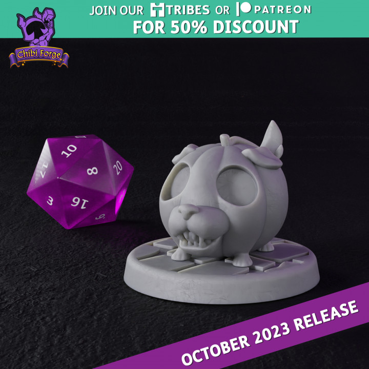 3D Printable Chibi Forge Pumpkin Monster by Titan Forge Miniatures