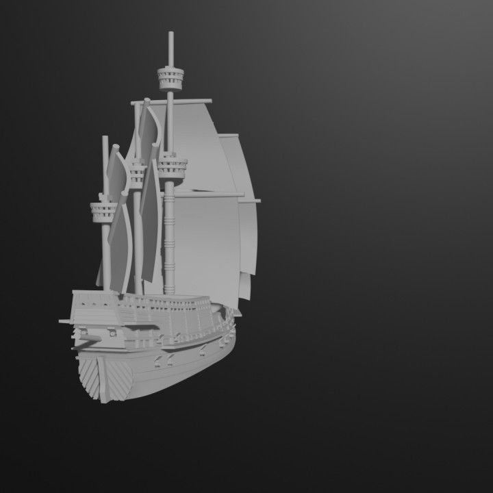 3D Printable EN English Carrack "Mary Rose" & Blender File GS-EN-8 by ...