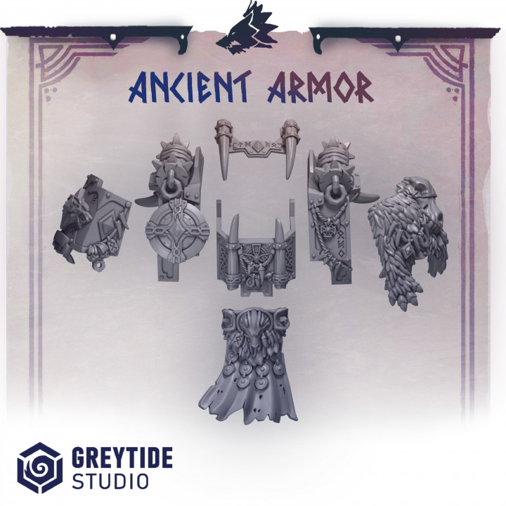 3D Printable Ancient Armor PH by GreyTide Studio