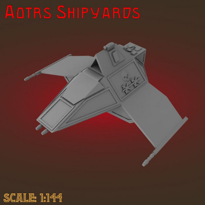 3D Printable MG144-Aotrs02 Gloombat Multirole Attack Craft by Aotrs ...