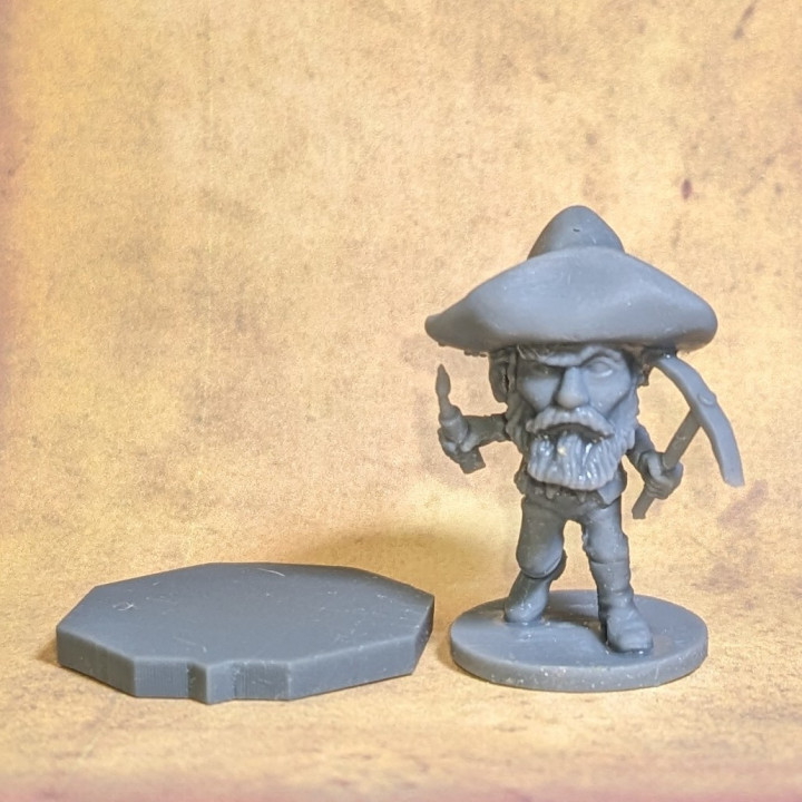 3D Printable The Old Prospector, Cartoon Gunfighter by Knuckleduster ...