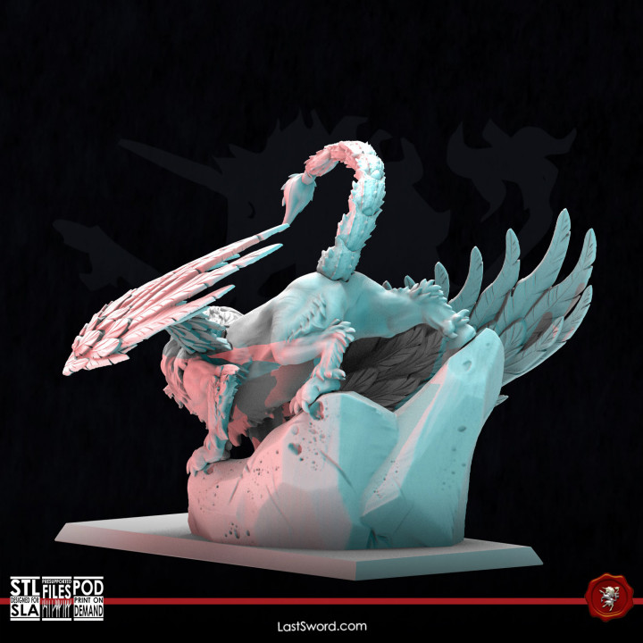 3D Printable Wild Manticore by LastSword Miniatures