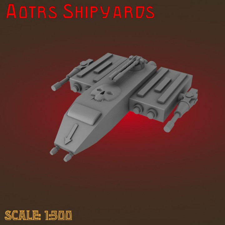 3D Printable SW300-Aotrs 02 Foulwing Fighter by Aotrs Shipyards