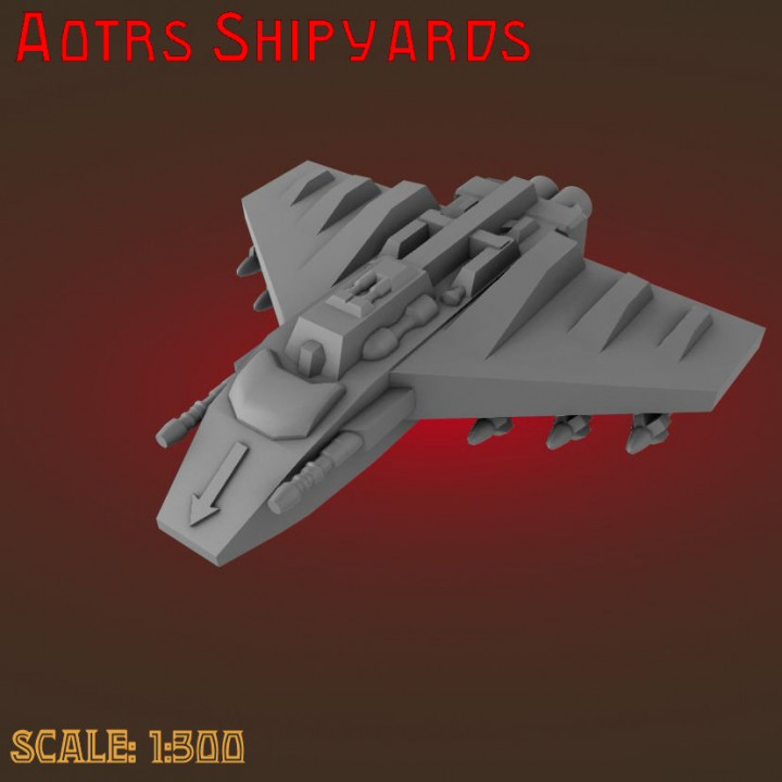 3D Printable SW300-Aotrs 06 Rend Long Range Fighter by Aotrs Shipyards