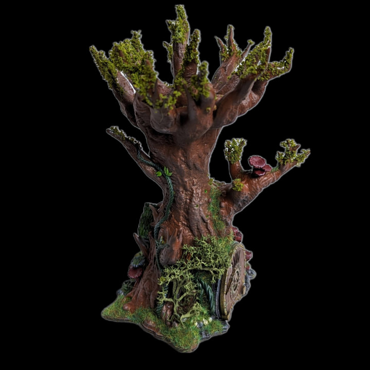 3D Printable Druid Home and Fey Creature Tree House - fantasy tabletop ...