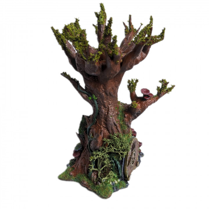 3D Printable Druid Home and Fey Creature Tree House - fantasy tabletop ...