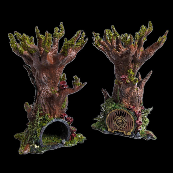 3D Printable Druid Home and Fey Creature Tree House - fantasy tabletop ...
