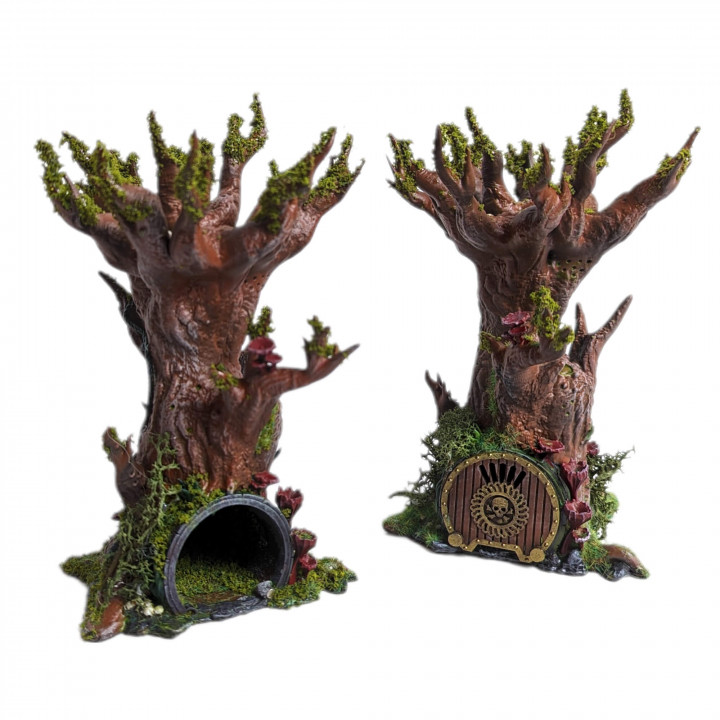 3D Printable Druid Home and Fey Creature Tree House - fantasy tabletop ...