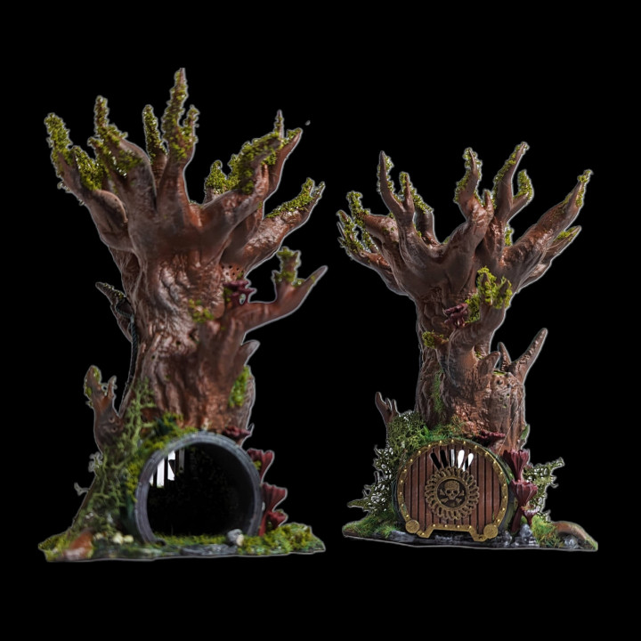 3D Printable Druid Home and Fey Creature Tree House - fantasy tabletop ...