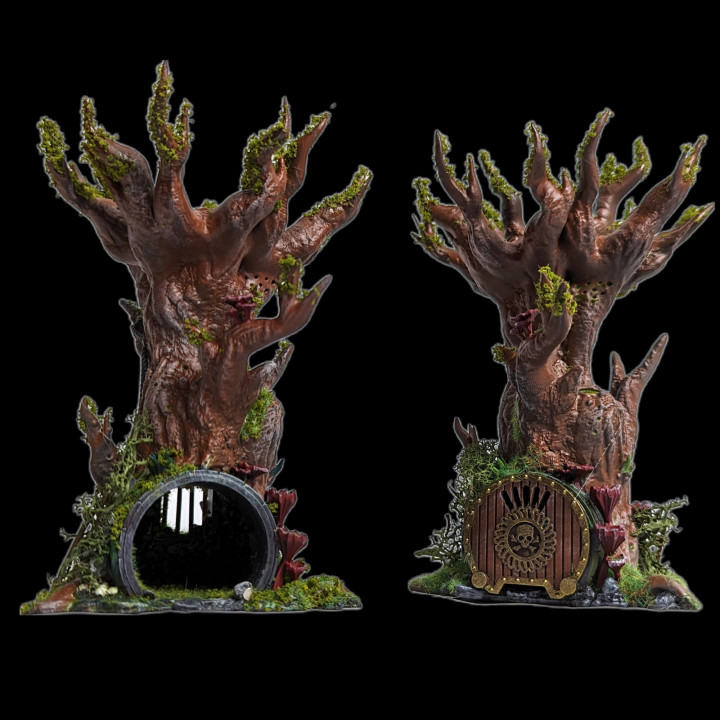 3D Printable Druid Home and Fey Creature Tree House - fantasy tabletop ...