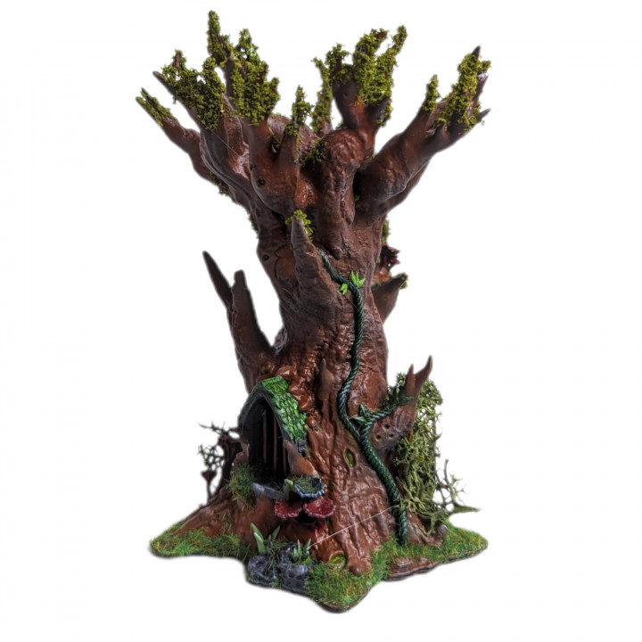 3D Printable Druid Home and Fey Creature Tree House - fantasy tabletop ...