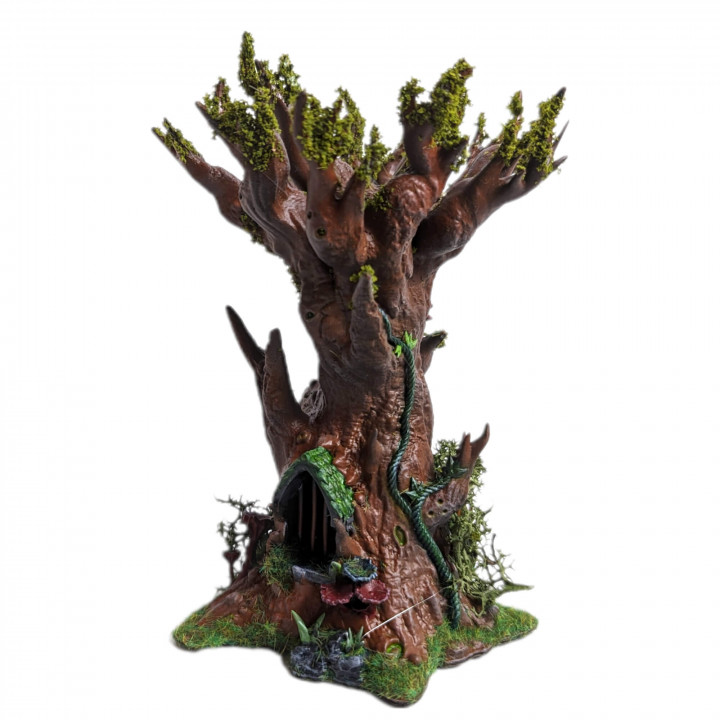 3D Printable Druid Home and Fey Creature Tree House - fantasy tabletop ...