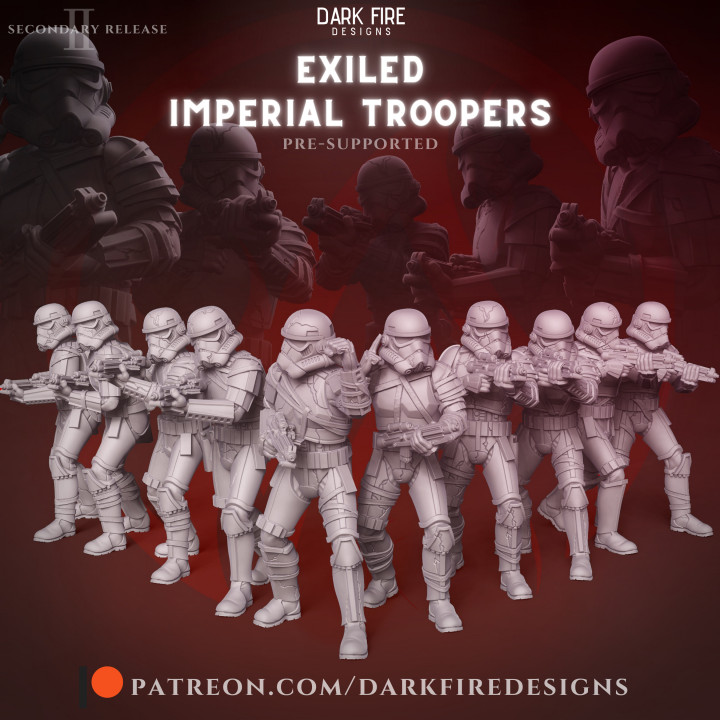 3D Printable Exiled Imperial Troopers by Dark Fire Designs