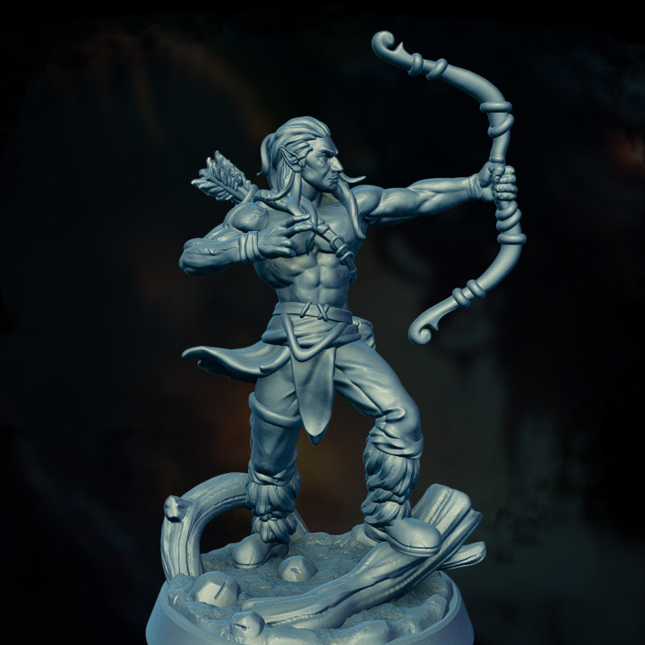 3D Printable Elven Forest Archer by Monster Atlas