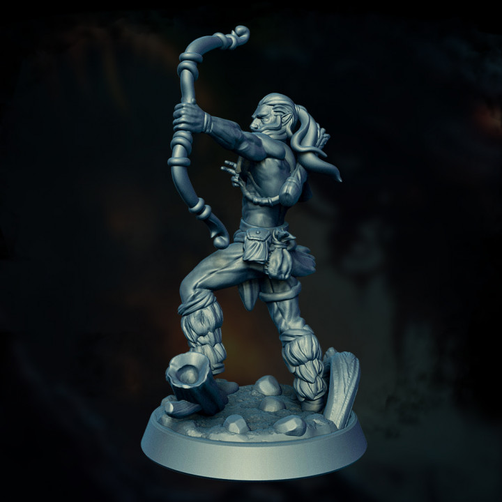 3D Printable Elven Forest Archer by Monster Atlas
