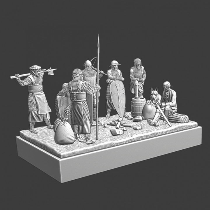 3D Printable NOVEMBER TRIBE SET - Medieval Camp Scene by Northern ...