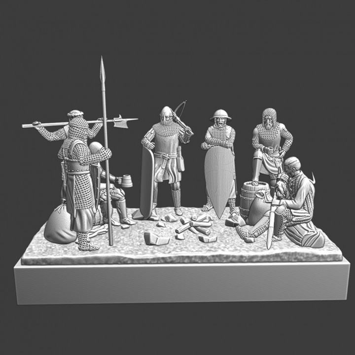 3D Printable NOVEMBER TRIBE SET - Medieval Camp Scene by Northern ...