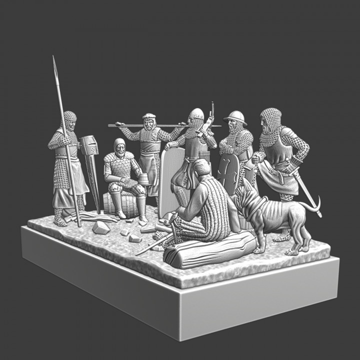 3D Printable NOVEMBER TRIBE SET - Medieval Camp Scene by Northern ...