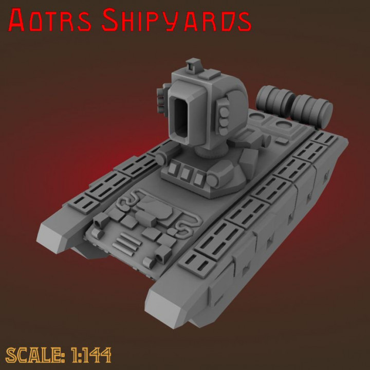 3D Printable MG144-SV006 T-150AL Fext Beam Grav Tank by Aotrs Shipyards