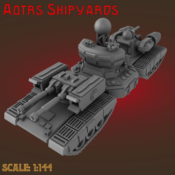 3D Printable MG144-SV008 Chernobog Command Tank by Aotrs Shipyards