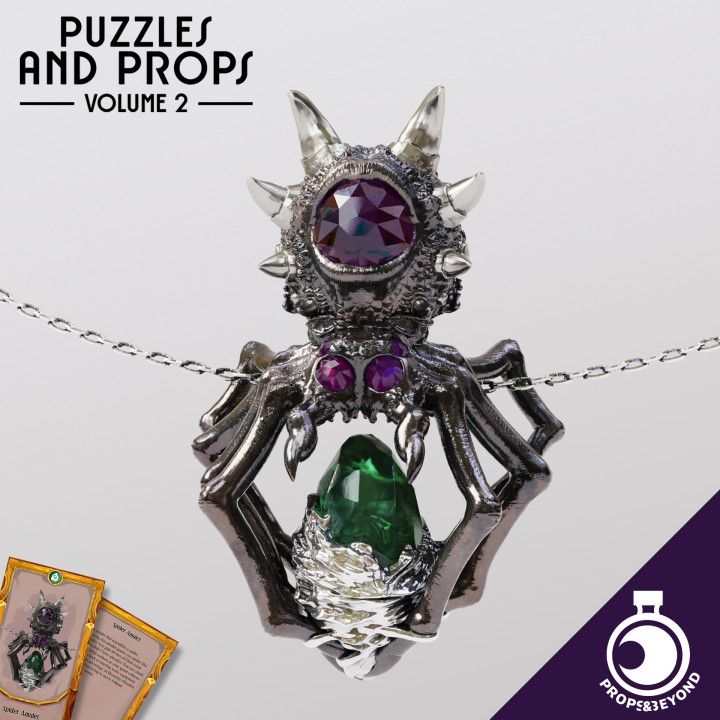 3D Printable Spider Amulet by Props&Beyond