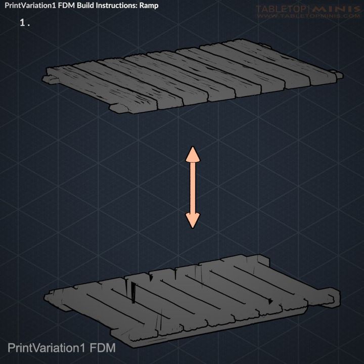 3D Printable Wooden Dock Small by TableTopMinis