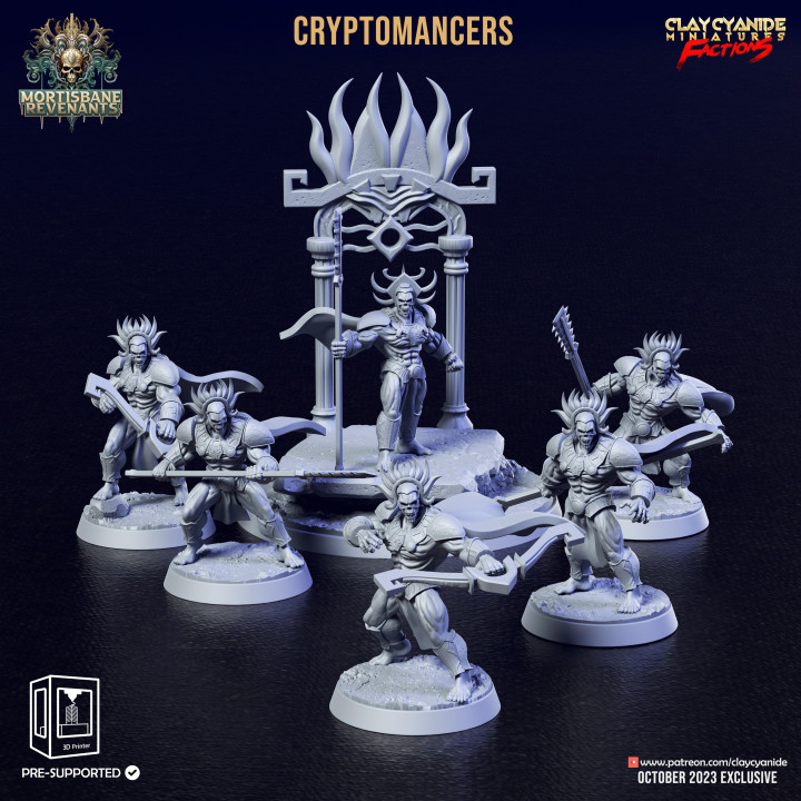 3D Printable Cryptmancers by Clay Cyanide Miniatures