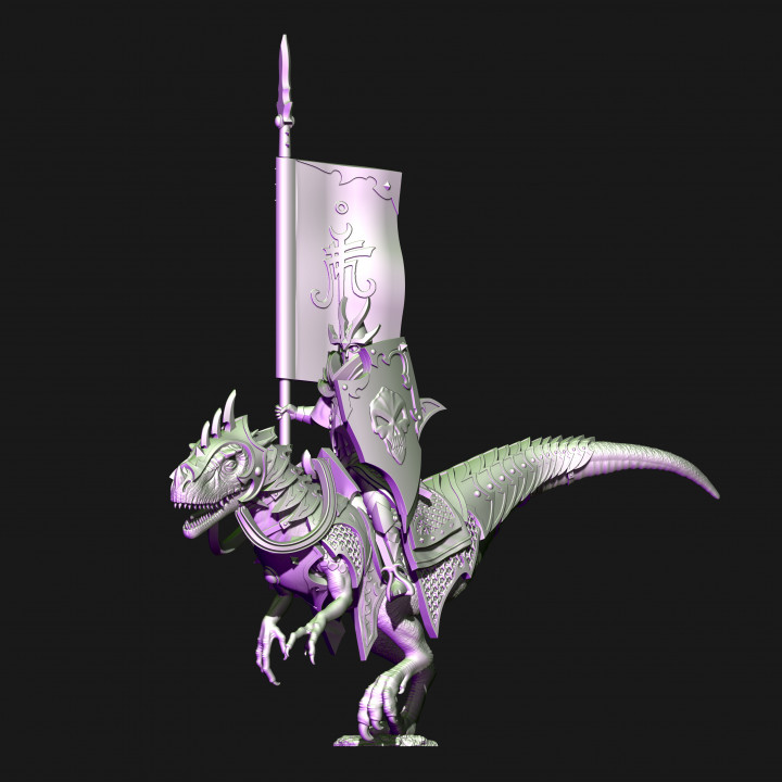 3D Printable Dark elves raptor riders by HoloMiniatures