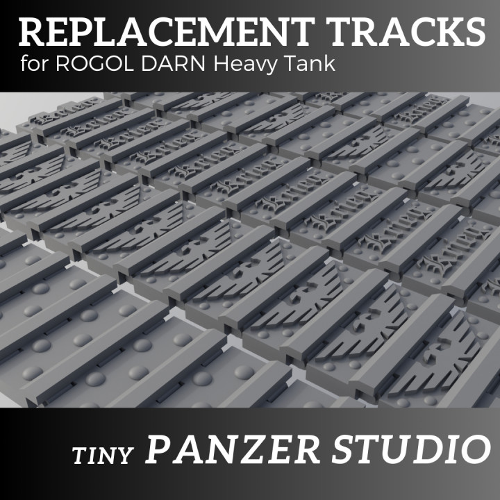 3D Printable Replacement tracks for heavy tank by Tiny Panzer Studio