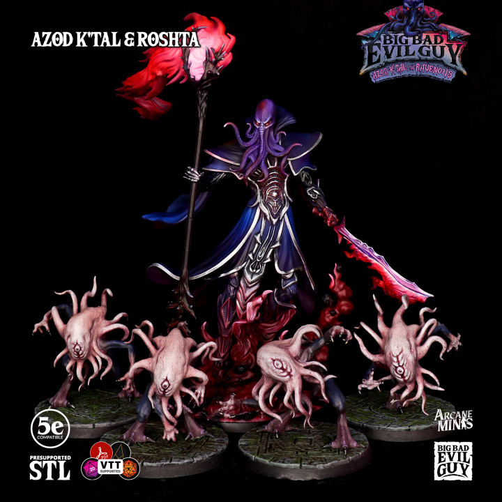 3D Printable Azod K'tal, The Ravenous - Complete Bundle by Big Bad Evil Guy