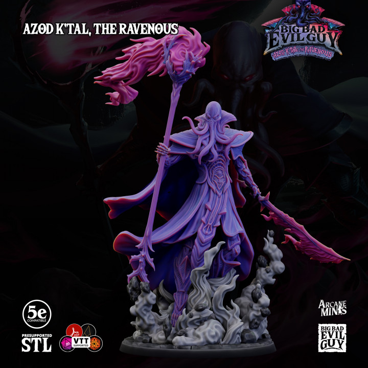3D Printable Azod K'tal, The Ravenous - Complete Bundle by Big Bad Evil Guy