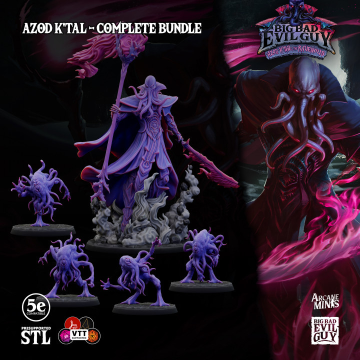 3D Printable Azod K'tal, The Ravenous - Complete Bundle by Big Bad Evil Guy