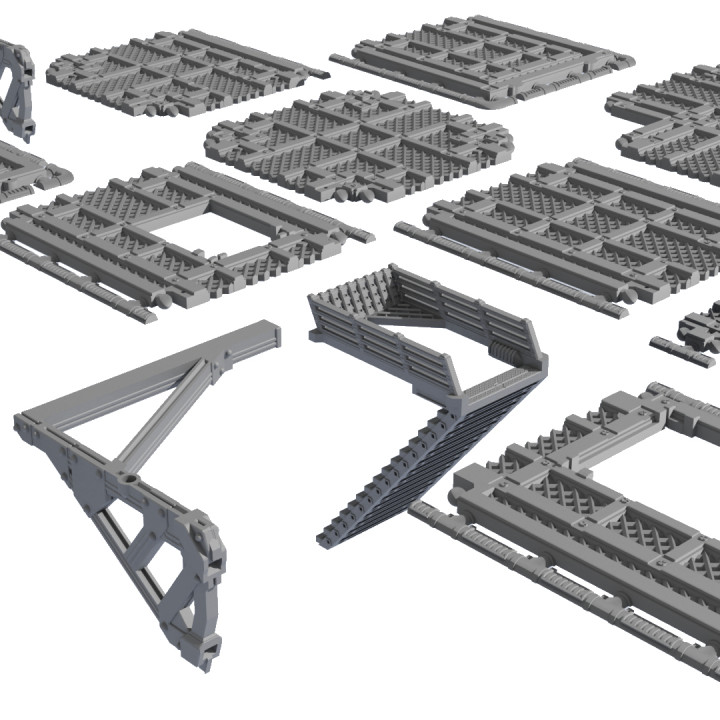 3D Printable 100+ Modular Sci-Fi Terrain by One Man Voice