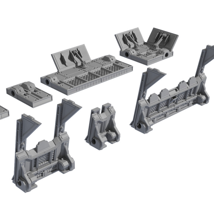 3D Printable 100+ Modular Sci-Fi Terrain by One Man Voice
