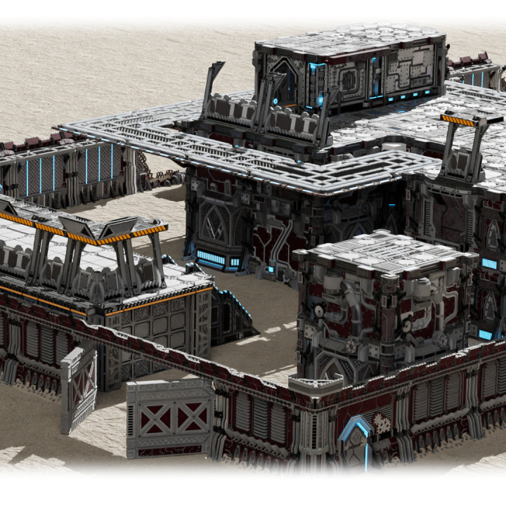 3D Printable 100+ Modular Sci-Fi Terrain by One Man Voice